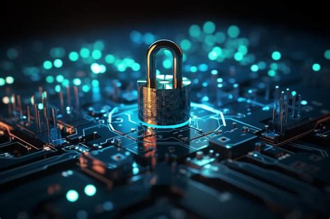 Premium AI Image In Go Cybersecurity The Blue Keylock And Binary Code