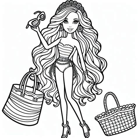 Barbie Kleurplaat Unieke Download En Printen Tekening