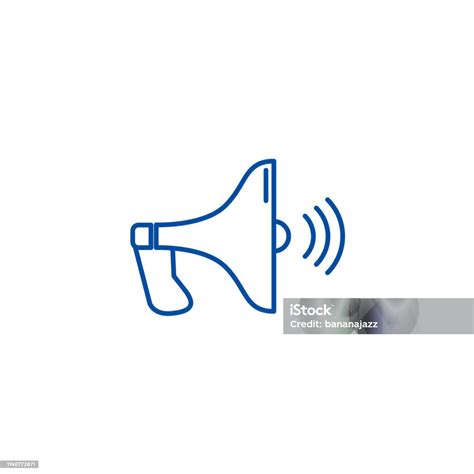 라우드스피커 라인 아이콘 개념입니다 확성기 평면 벡터 기호 기호 개요 그림 개념에 대한 스톡 벡터 아트 및 기타 이미지 개념 광고 녹음 장비 Istock