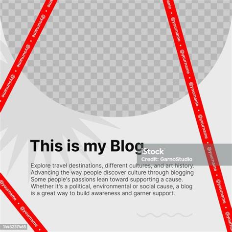 빨간색 테이프로 블로그를 위한 템플릿을 청소합니다 소셜 미디어에 대한 콘텐츠 백그라운드 가리기에 대한 스톡 벡터 아트 및 기타 이미지 가리기 개념 고객 참여 Istock