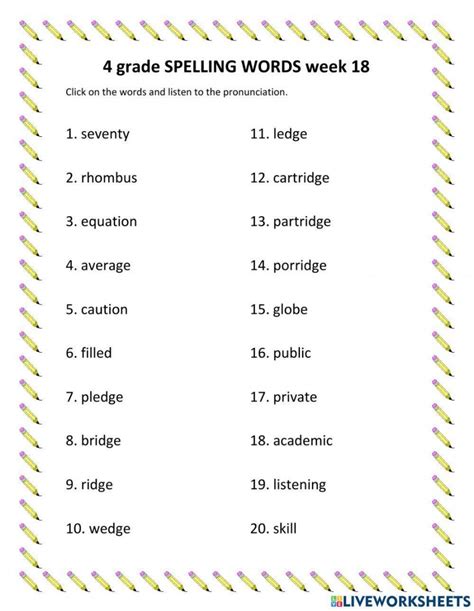 Science Spelling Words For Grade 6 Worksheets Free Worksheets Printable
