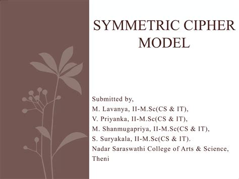 Symmetric Ciphermodel Ppt