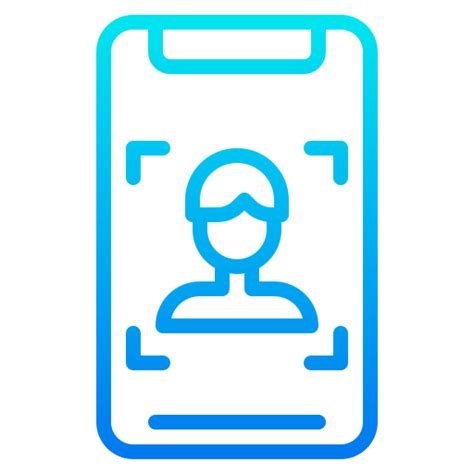 Face Detection Srip Gradient Icon