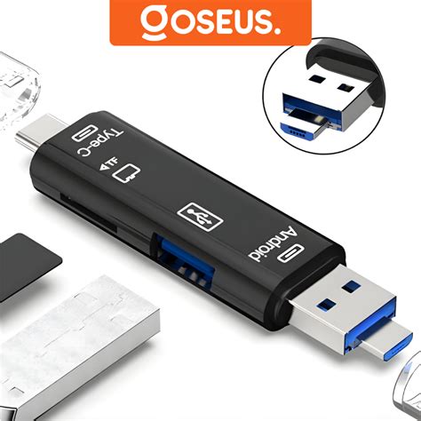 Jual OTG 5 In 1 USB 2 0 Type C Micro USB OTG HUB Micro SD TF Memory Card Reader Multifunction CR