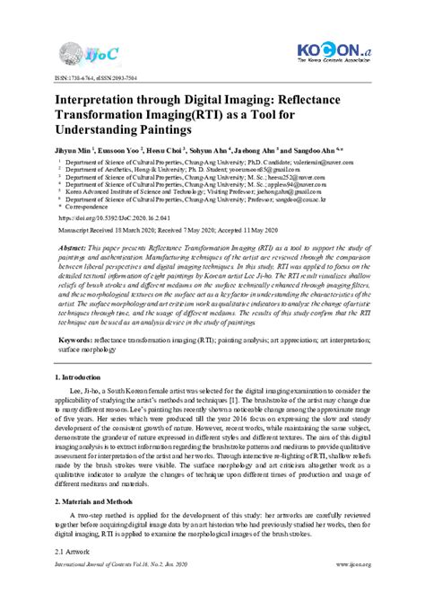 Pdf Interpretation Through Digital Imaging Reflectance