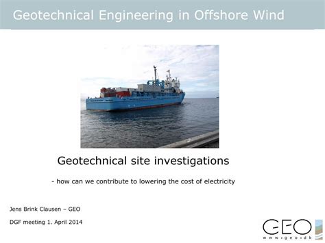 Pdf Geotechnical Engineering In Offshore Wind · Geotechnical Site