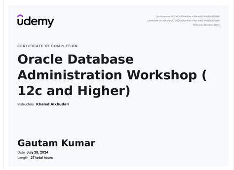 Revision Oracle Dba Database Learning Carrer Gautam Kumar