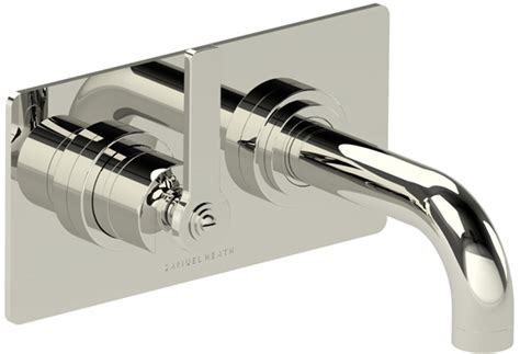 2 Hole Wall Mounted Basin Mixer Left Handed 144mm Spout Length