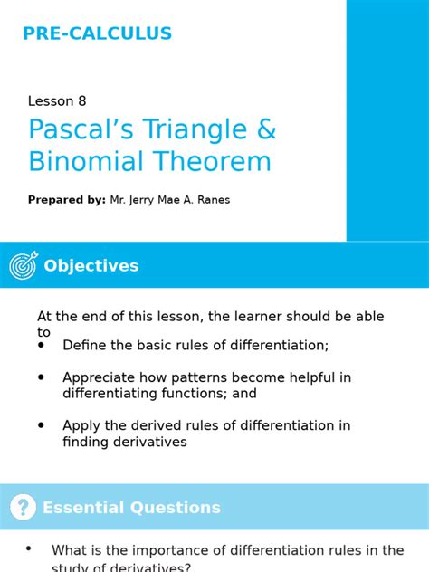 pascal s triangle and binomial theorem pdf