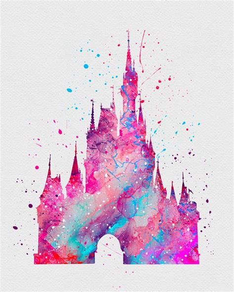 Disney Castle Watercolor At Explore Collection Of