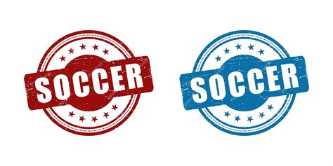 Juego De Fútbol De Sello De Signo Redondo Grunge Vintage Vector Premium