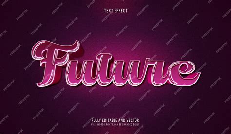 Premium Vector Future Text Effect