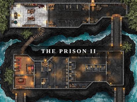 The Prison Ii Battlemap Dnd Digital Battlemap 4k Etsy