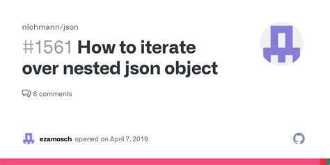 How To Iterate Over Nested Json Object Issue 1561 Nlohmann Json