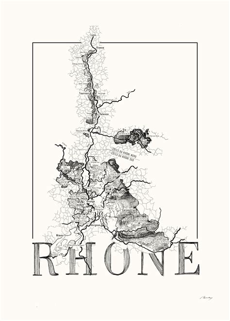Rhône Wine Map Brushery