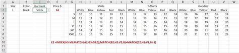 index match formula with multiple criteria s for both rows and columns