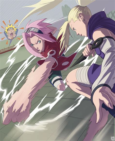 Sakura Vs Ino Naruto By Acecore2k On Deviantart