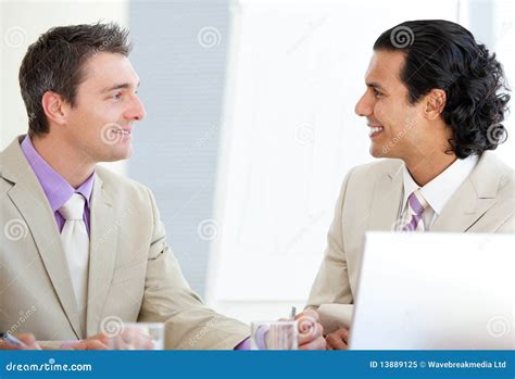 Assertive Businessmen Interacting Stock Image Image Of Charismatic