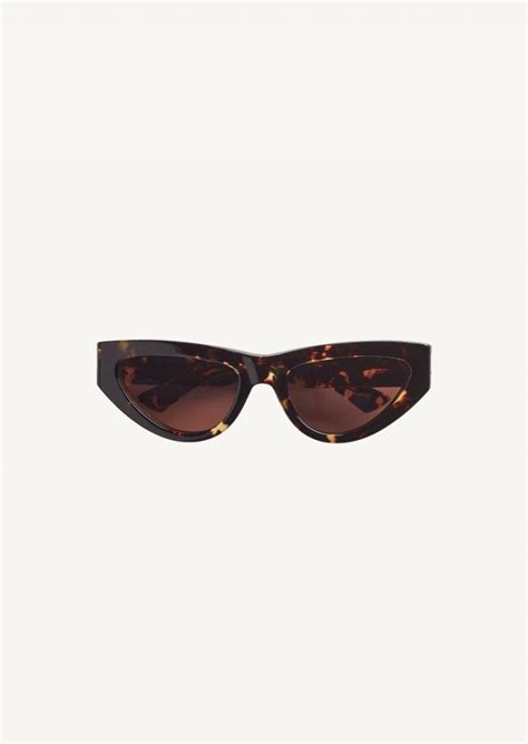 Havana Brown Angle Sunglasses Bottega Veneta Département Féminin