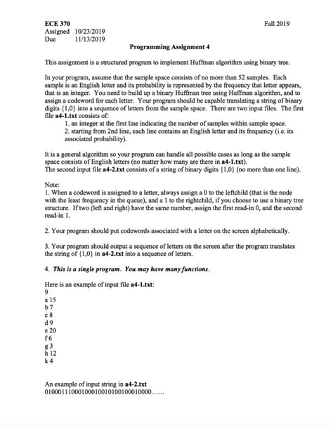 Fall ECE Assigned Due Chegg Com