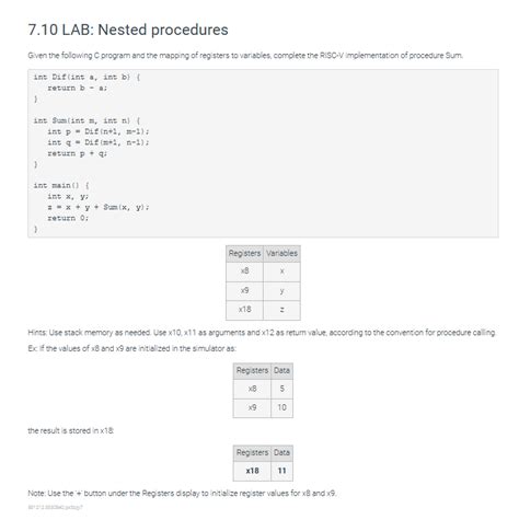Solved 710 ﻿lab Nested Proceduresgiven The Following C