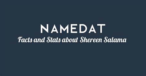 Shereen Salama Background Data Facts Social Media Net Worth And More