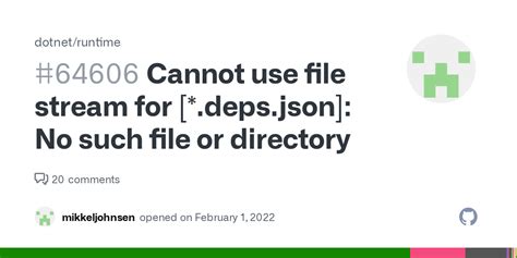 Cannot Use File Stream For Deps Json No Such File Or Directory Issue Dotnet