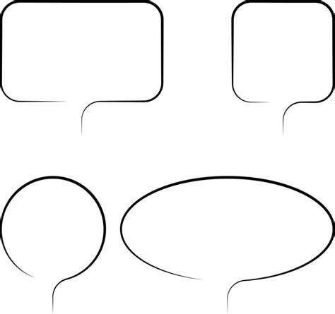Line Illustration Of Chat Bubble Or Callout Shapes 24213969 Vector Art