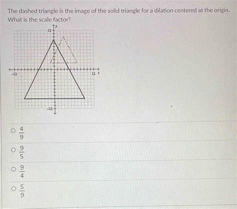 Solved The Dashed Triangle Is The Image Of The Solid Triangle For A