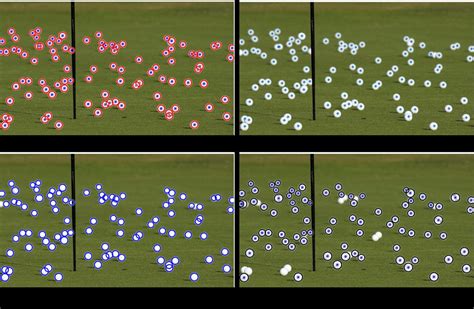 bright blobs detection with the results of the proposed method a to