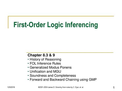 First Order Logic Inferencing Ppt Download