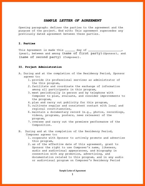 Sample Letter Of Agreement Between Two Parties Vrogue Co