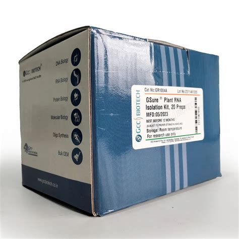 Gsure Plant Rna Isolation Kit At ₹ 9371 Piece Dna Extraction Kit In Kolkata Id 2851093413191