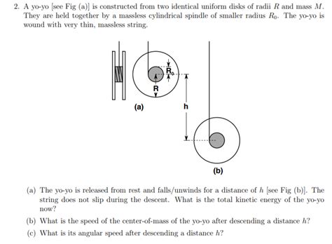 solved 2 a yo yo see fig a ] is constructed from two