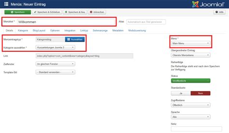 So Erstellen Sie Einen Neuen Menüpunkt In Joomla 3