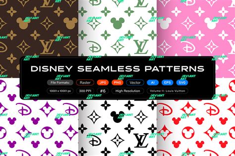 Disney Seamless Patterns Vol 2 Louis Vuitton By Fashionfairyland On