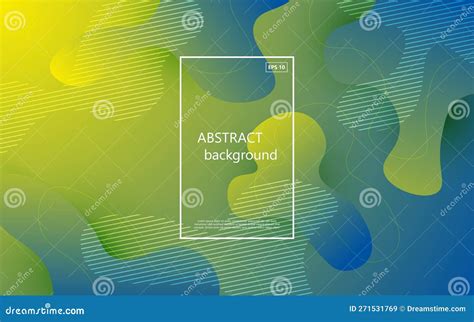 Minimal Colorful Green Blue Abstract Geometric Fluid Dynamic Shape