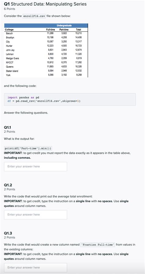 solved q1 structured data manipulating series 6 points