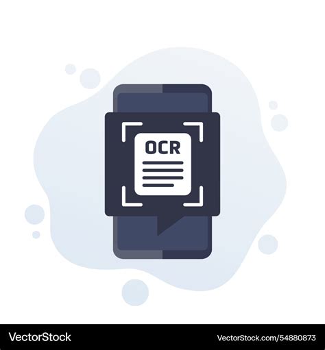 Ocr Optical Character Recognition App Icon Vector Image