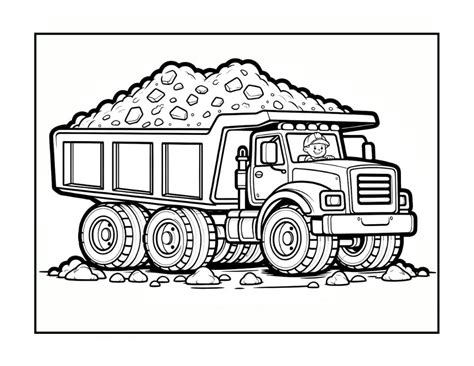 Dump Truck For Coloring