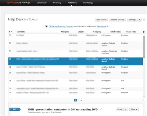 Column Headers Offset In Ticket View Spiceworks Support Spiceworks Community