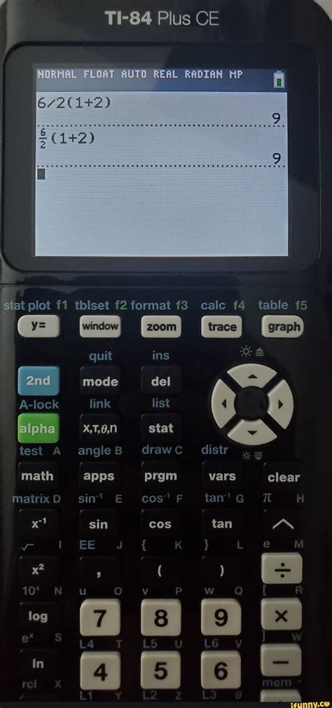 Ti 84 Plus Ce Normal Float Real Radlan Mp Stat Plot Tbiset Format Calc