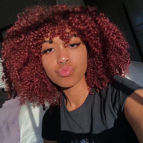 20 Burgundy Hair Color On Natural Hair Fashion Style