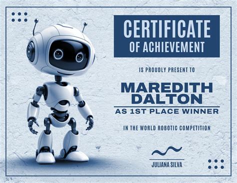 Robotic Technology Competition Certificate 39898458 Template Robotic Technology Competition Certificate 39898458 Template