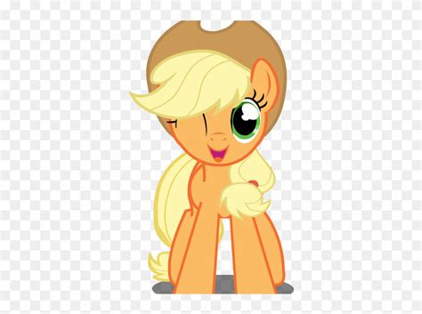 Applejack Winking Puppet Rigs Cartoon Hd Png Download 751x546