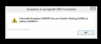 Unhandled Exception In Acmgd Dll Arx Command When Launching Autocad