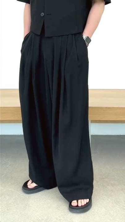 썸머 아이스 쿨링 쓰리턱 와이드 슬랙스 3 Color Youtube