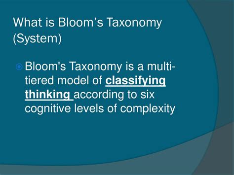 PPT Blooms Taxonomy PowerPoint Presentation Free Download ID