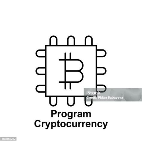 비트 코인 프로세서 개요 아이콘 비트 코인 일러스트 아이콘의 요소입니다 기호와 기호는 웹 로고 모바일 앱 Ui Ux에 사용할 수 있습니다 Cpu에 대한 스톡 벡터 아트 및