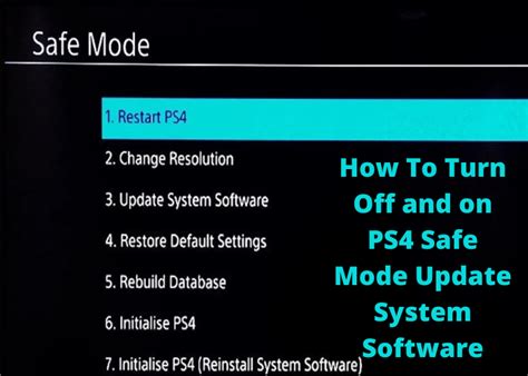 How To Turn Off And On PS4 Safe Mode Update System Software My WordPress